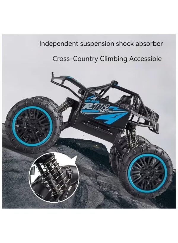 Six-Wheel High-Speed Off-Road RC Car with Helicopter - Shooter.pk
